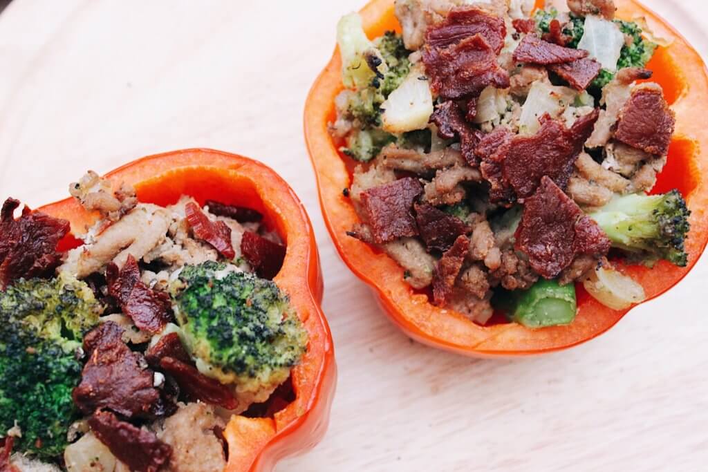 Bell Pepper Bowls with Turkey Bacon - DrJockers.com